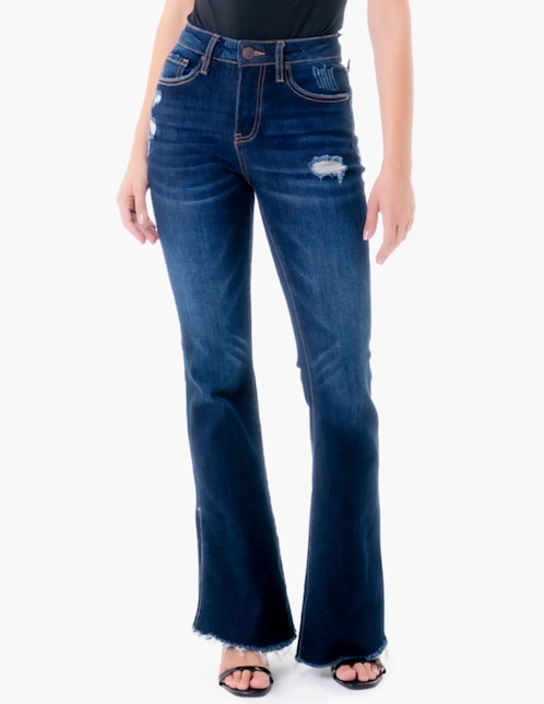 Jeans bota Roman Fashion J-BAL-6357-DARK-TR corte cintura para mujer 1