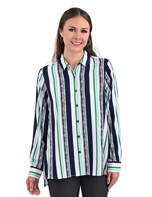 Blusa Liquid Blue manga larga para mujer 1