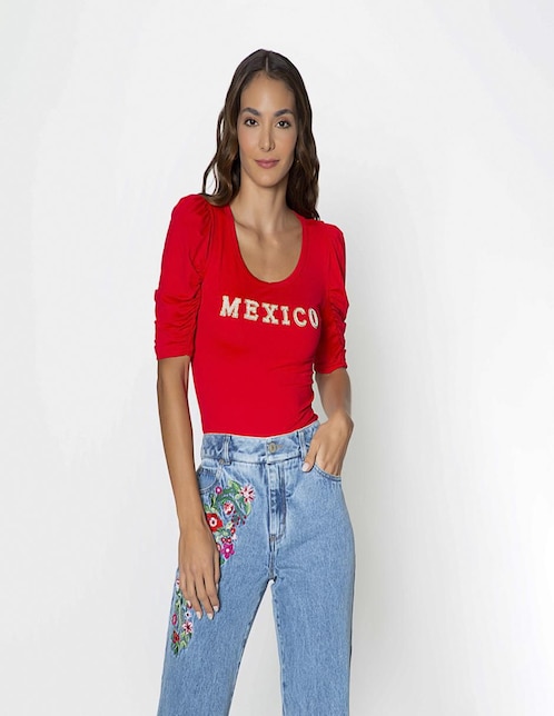 Blusa Studio F manga corta para mujer 1
