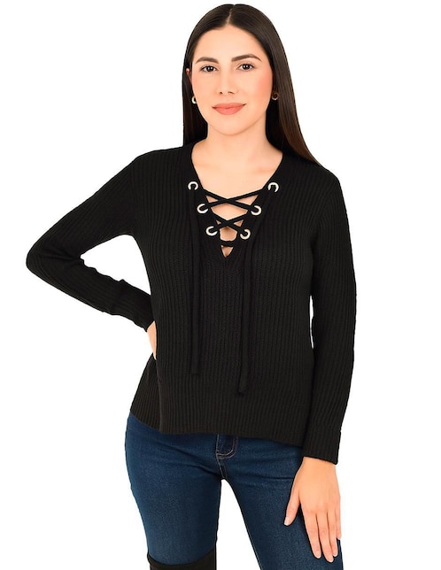 Suéter Roman Fashion cuello V para mujer 1
