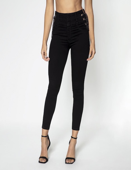 Jeans slim Studio F corte cintura para mujer 1