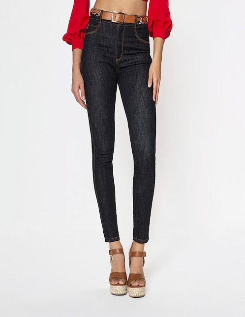 Jeans skinny Studio F corte cintura para mujer 1