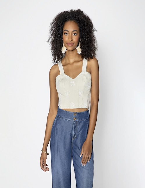Blusa Studio F sin manga para mujer 1