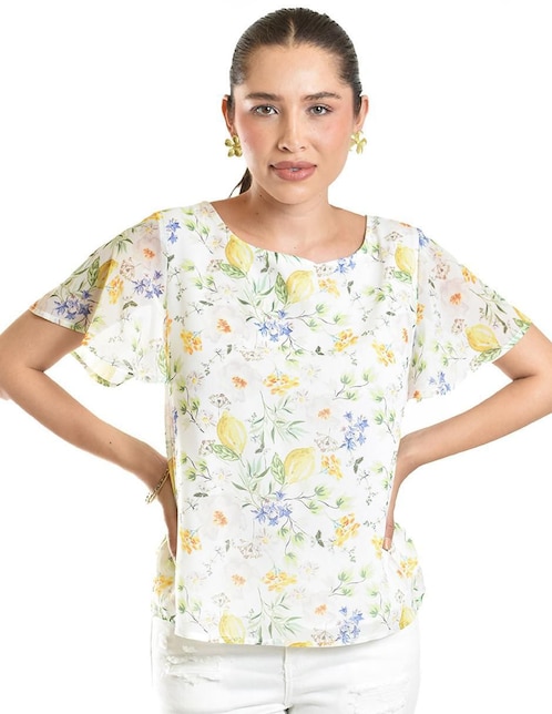 Blusa Roman Fashion manga corta para mujer 1
