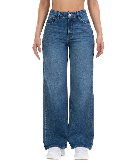 Jeans relaxed wide leg Opp´s Jeans corte cintura alta para mujer 1