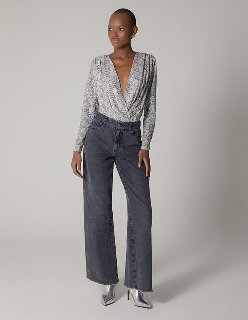 Body Studio F con escote profundo para mujer 1