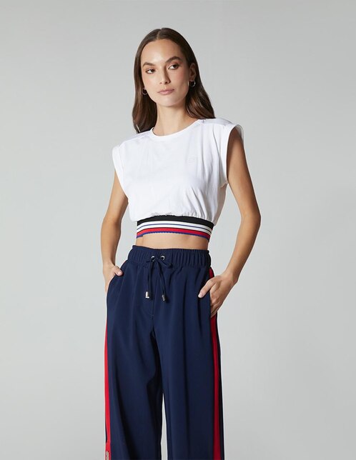 Playera manga corta Studio F cuello redondo para mujer 1