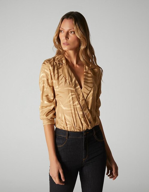 Body Studio F cuello solapa escote V para mujer 1