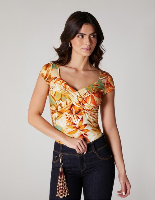 Blusa Studio F manga corta para mujer 1