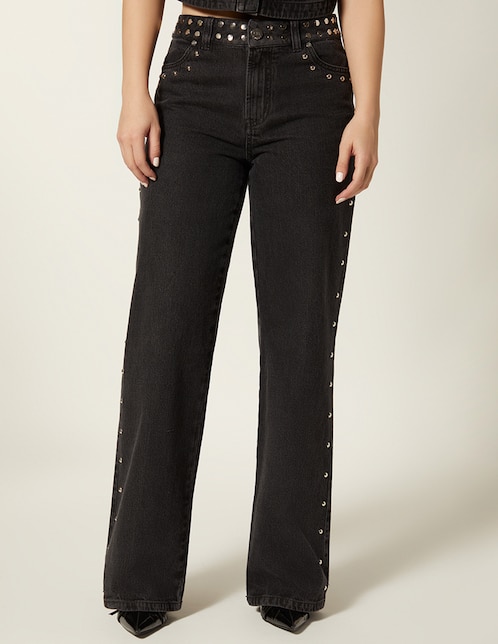 Jeans boot Studio F Denim Black Scratches para mujer 1