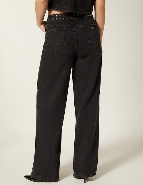 Jeans boot Studio F Denim Black Scratches para mujer 2