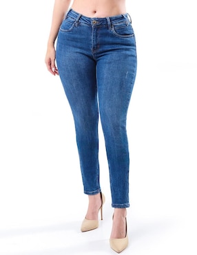 Jeans skinny Roman Fashion j-dff-1643-medio corte media cintura para mujer