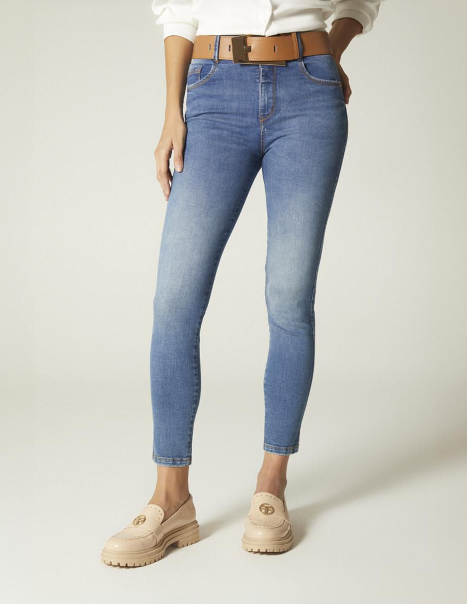 Jeans skinny Studio F corte cintura para mujer