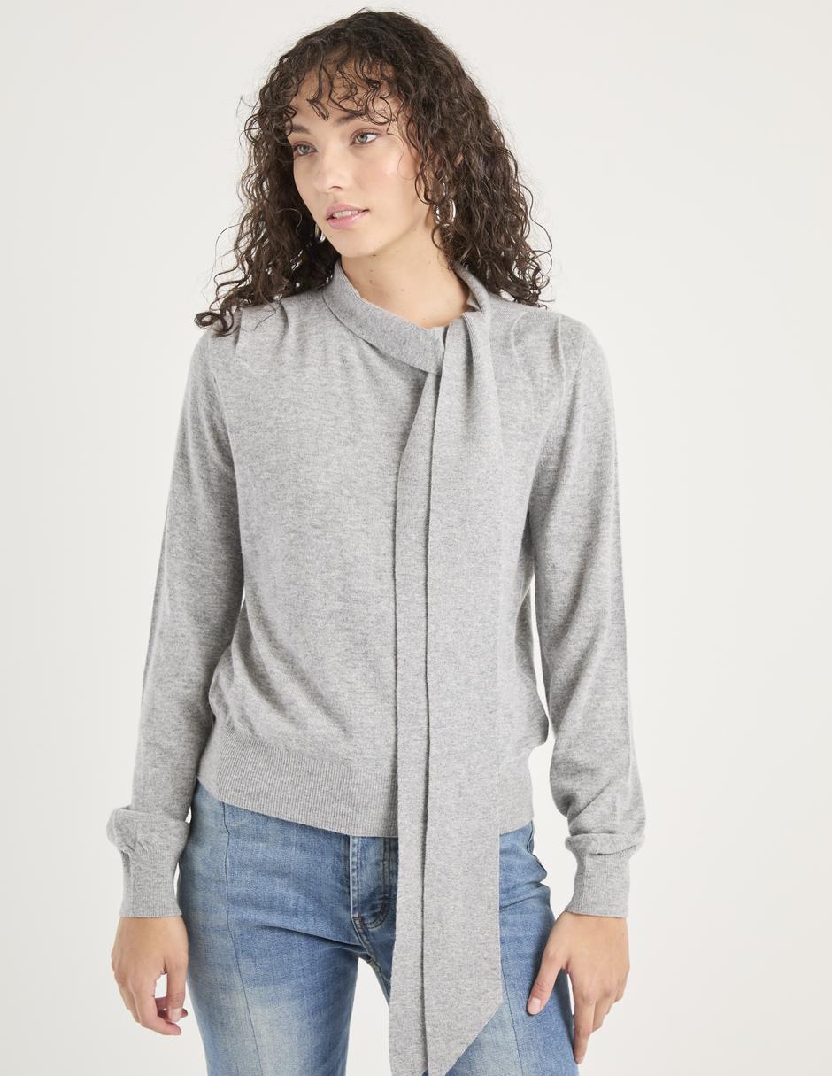 Suéter Map cuello corbata para mujer